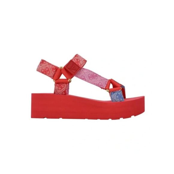 Guess | Shoes | Guess Womens Red Logo Platform Adjustable Avin Round ...